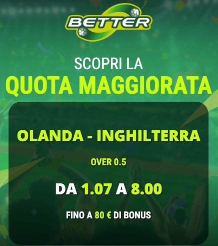 Quote maggiorate di tutti i bookmakers per oggi